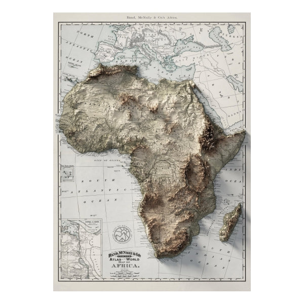 Topographical Map Of Africa Poster – CreateSA