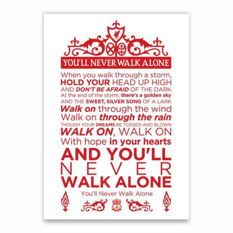 You'll Never Walk Alone Lyrics Poster - CreateSA