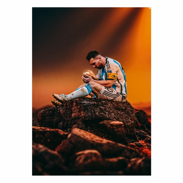 Lava Red Rock Messi Poster - CreateSA