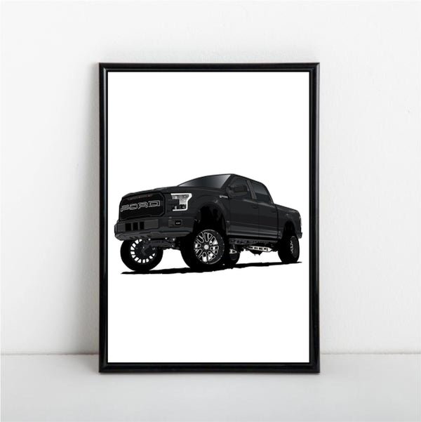 Ford F150 Platinum Car Poster - CreateSA